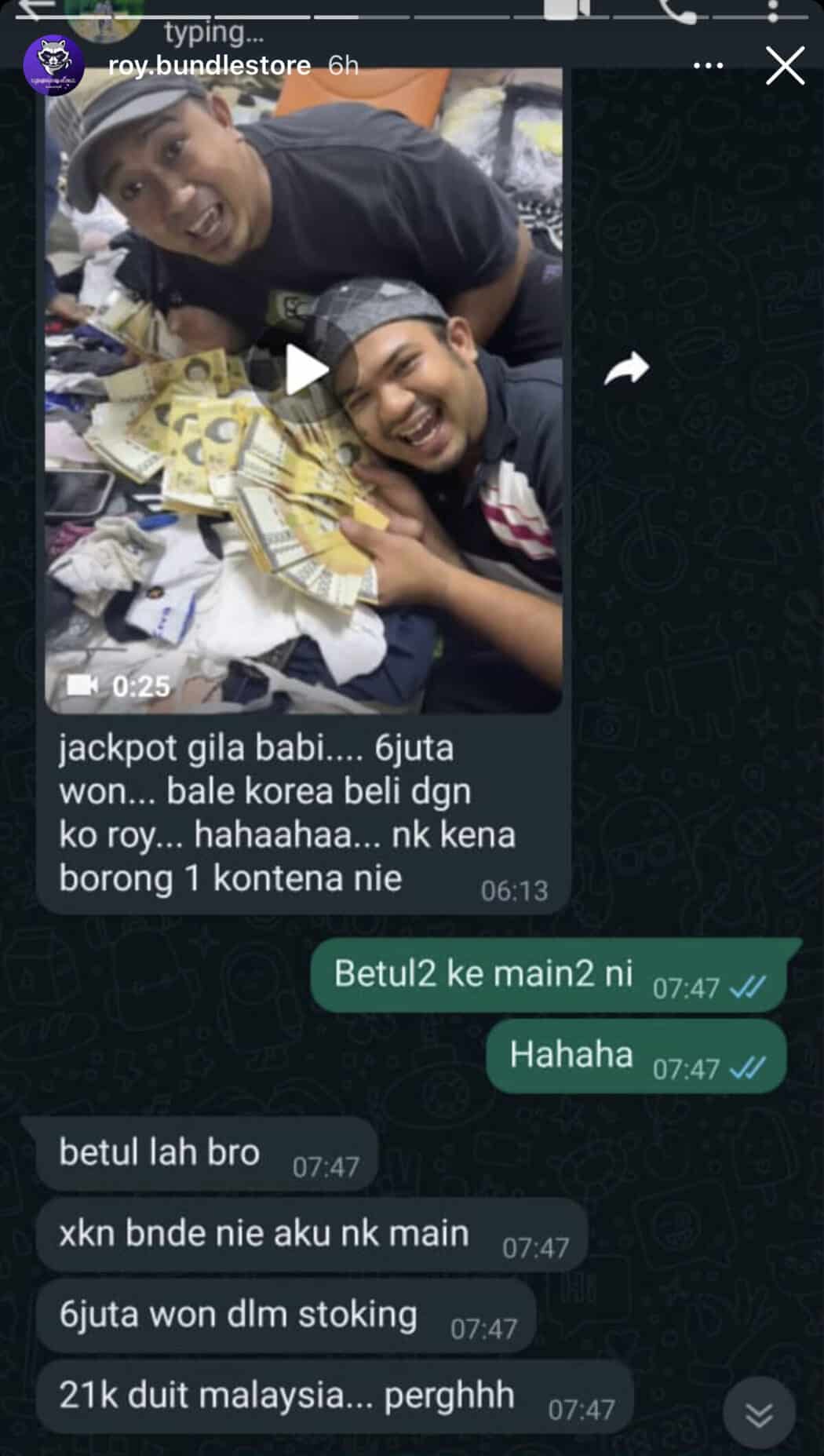 Siapa sangka dengan modal RM50 beli guni bundle Korea, brader ini temui wang tunai RM21,000