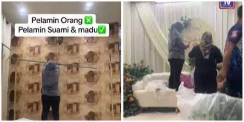 Kahwin 12 tahun tapi tak ada anak, isteri ini pasangkan pelamin buat suami dan madu