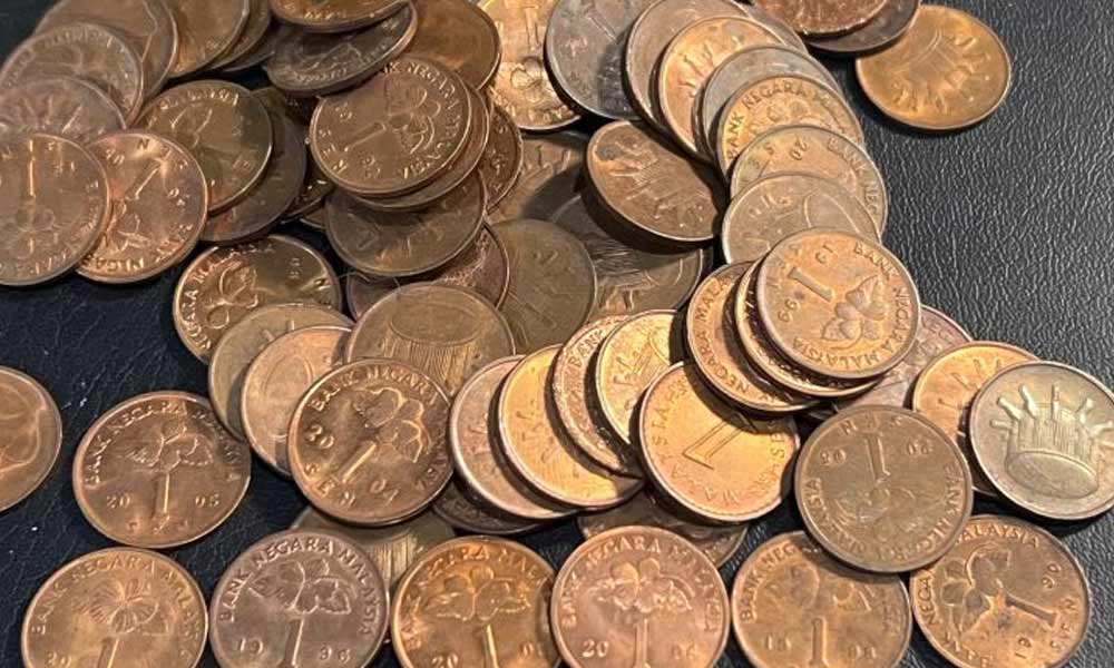Duit syiling 1 sen tahun 1970 dan 1976 kini bernilai RM1,000 sekeping ...